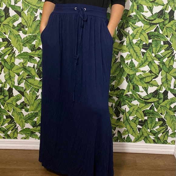 New York & Company | Skirts | New York Company Medium Navy Blue Maxi ...